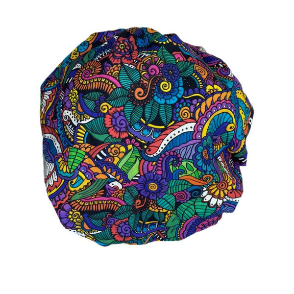 OR Hats Bouffant Scrub Cap Stained Glass
